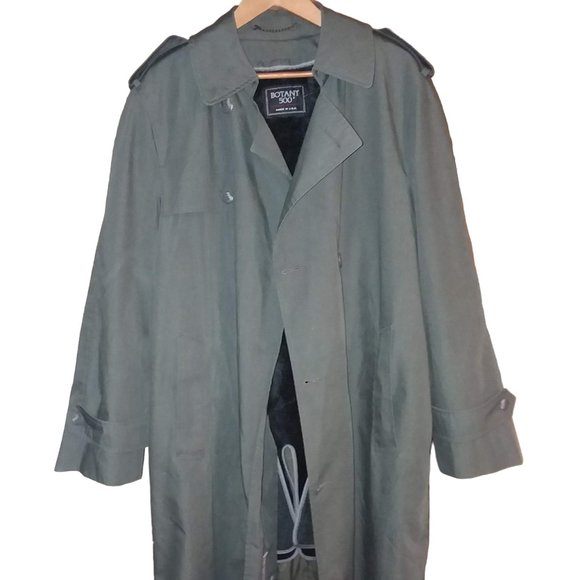 Vintage | Jackets & Coats | Botany 50 Mens Trench Coat 42r W Removable ...